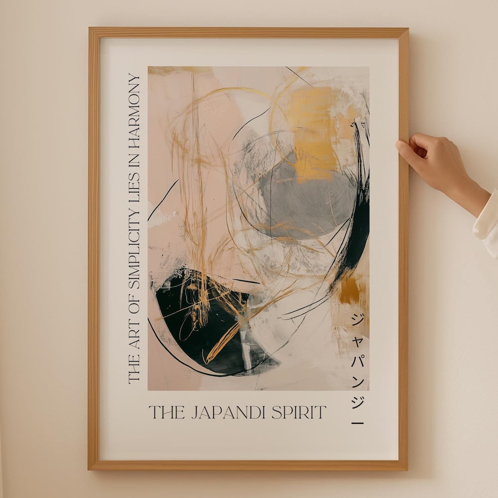DOPAPRINT Japandi Spirit Poster, Neutral Beige Abstract Japandi Wall Art, Japanese Wall Art for ...