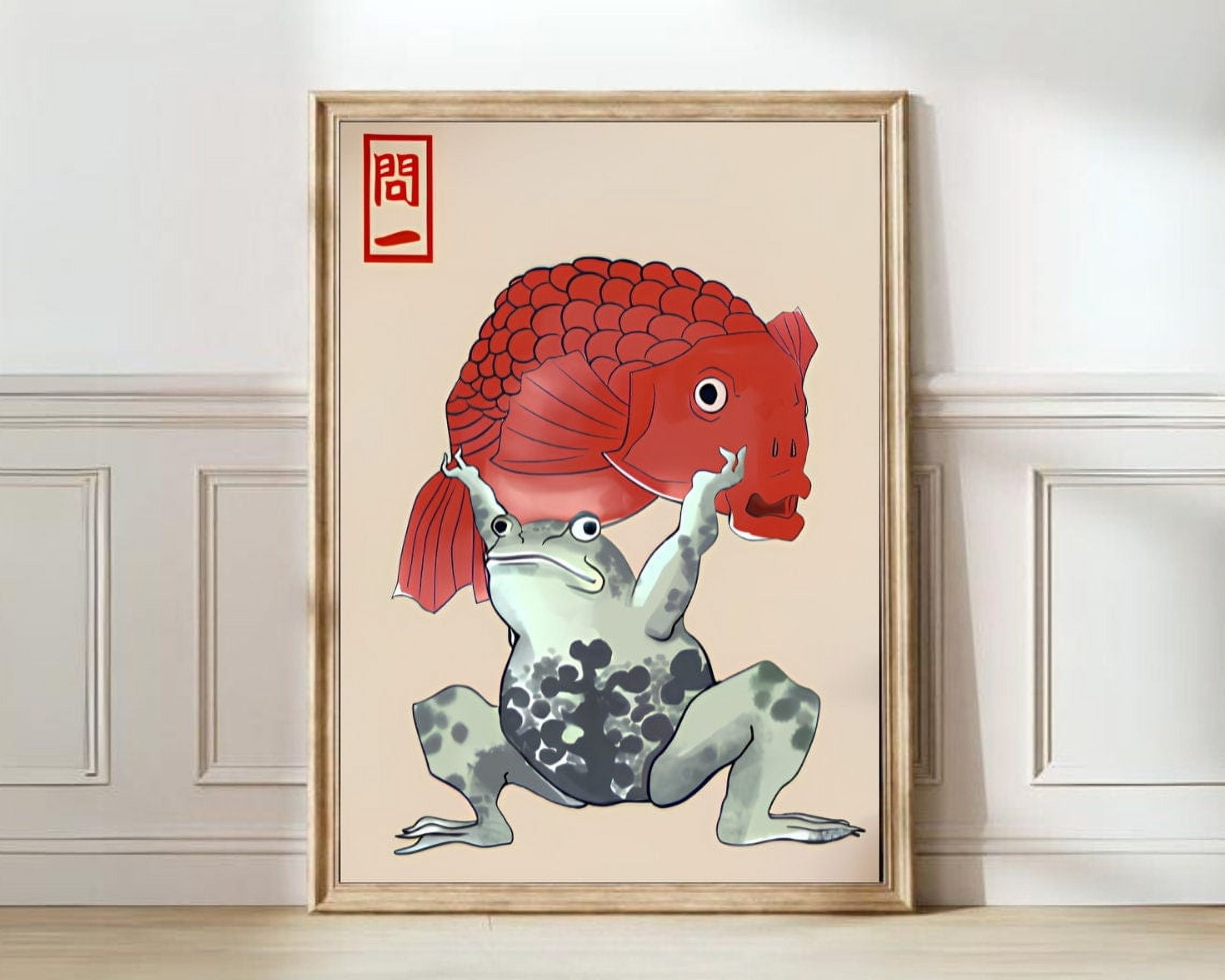 DOPAPRINT Japanese Frog Squat Print Matsumoto Hoji Wall Art Japanese ...
