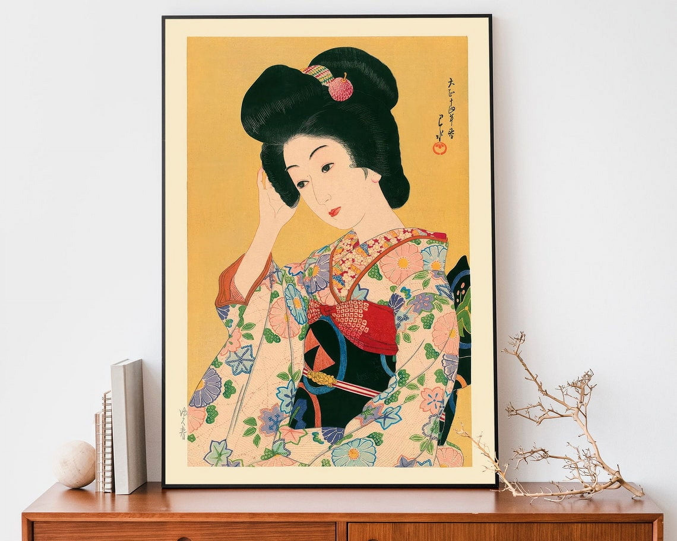 DOPAPRINT Japanese Geisha Poster, Woodblock Art, Kawase Hasui Painting ...