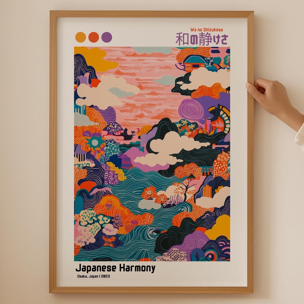 DOPAPRINT Japanese Harmony Poster Japandi Abstract Art Print, Wabi Sabi ...
