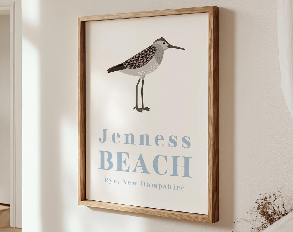 DOPAPRINT Jenness Beach Sandpiper Print Coastal New Hampshire Rye Nh ...