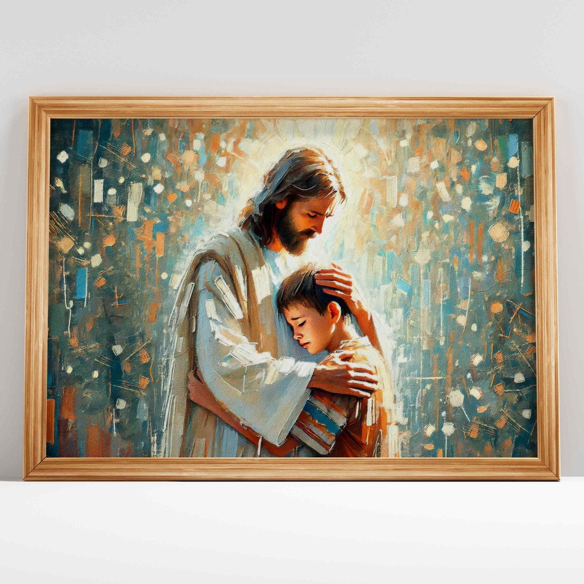 DOPAPRINT Jesus' Comfort, Jesus With Boy, Jesus Oil Painting, Christian ...