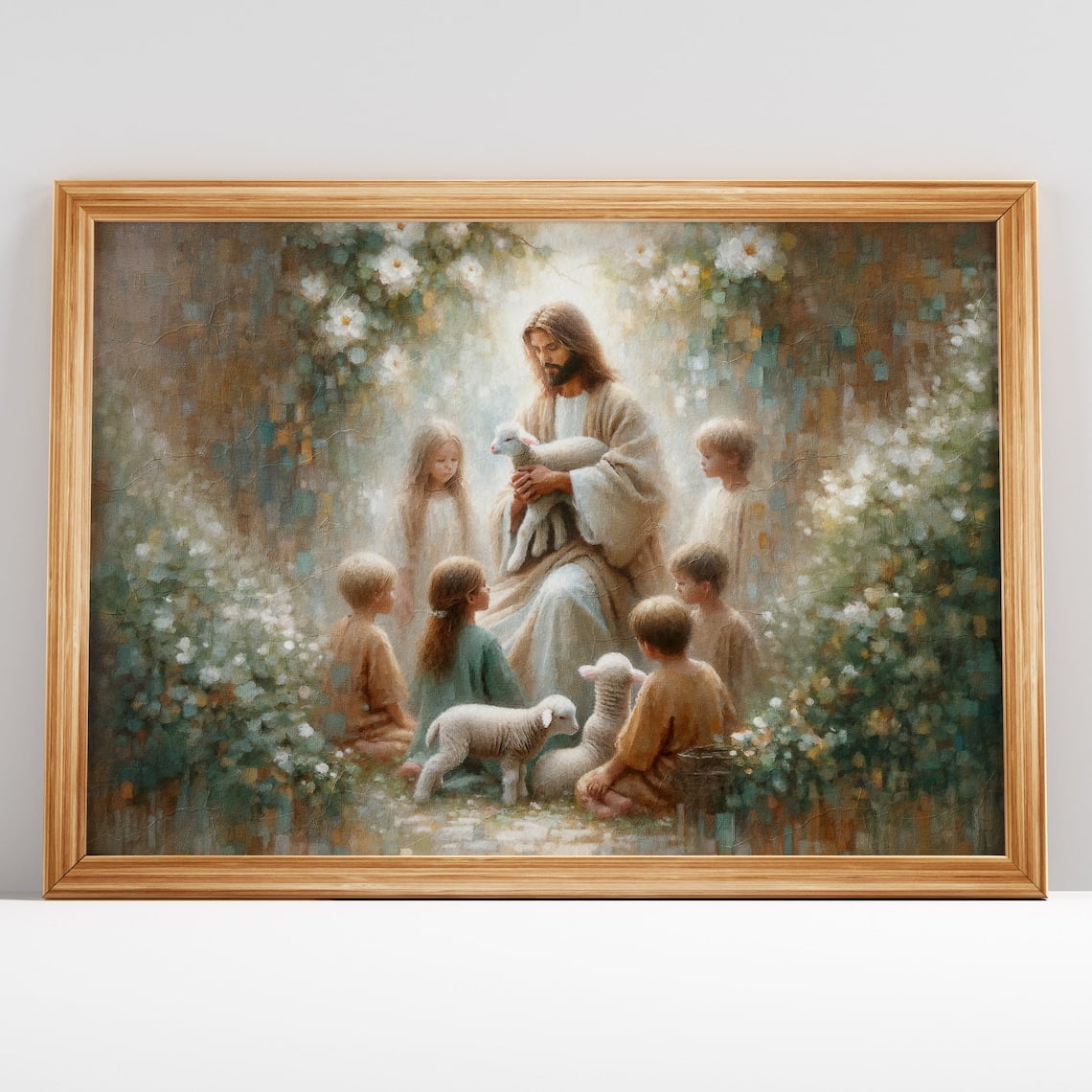 DOPAPRINT Jesus And Little Angels, Jesus Playing With Children ...