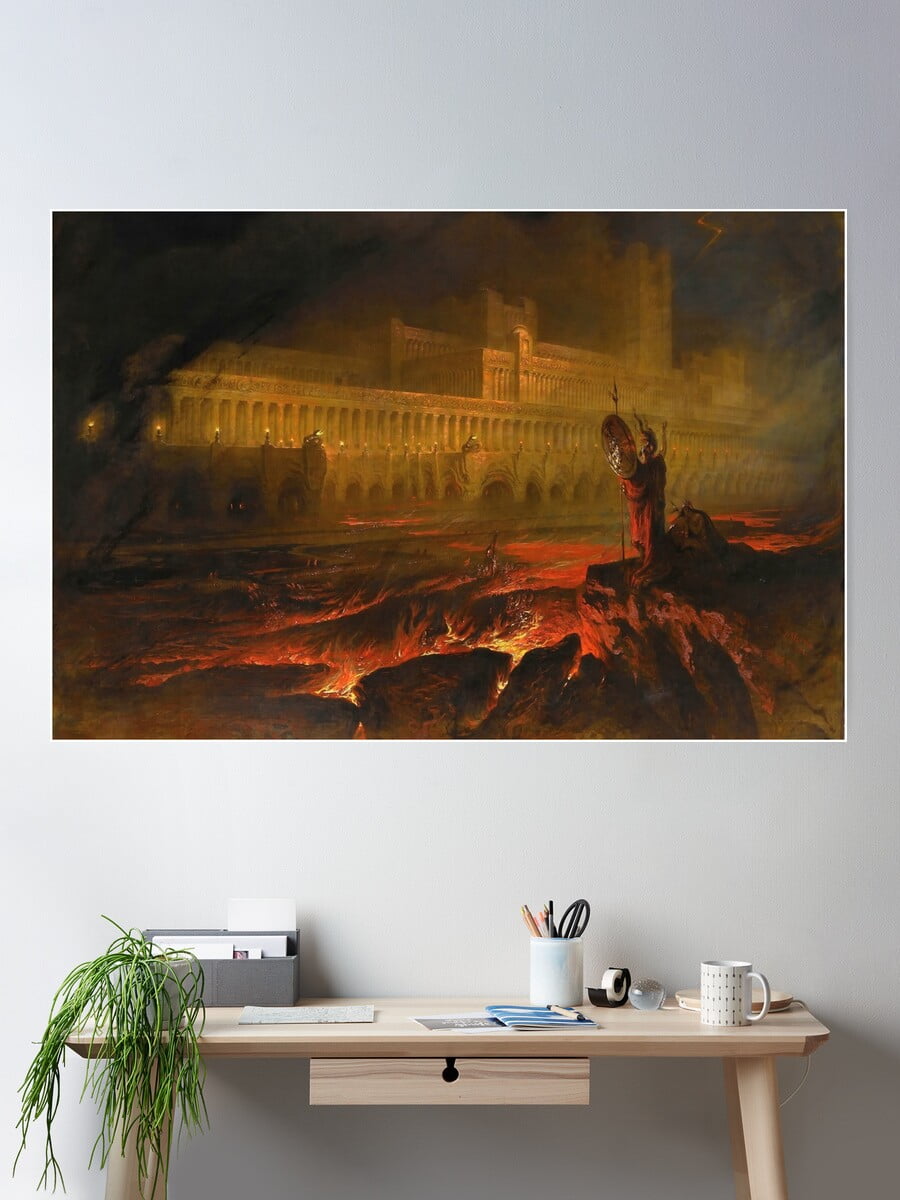 DOPAPRINT John Martin - Pandemonium Louvre 1841 Poster Wall Art, Modern ...