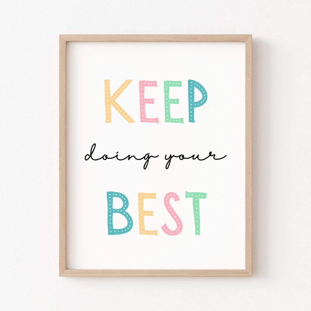 DOPAPRINT Keep Doing Your Best, Kids Positive Affirmations, Growth ...