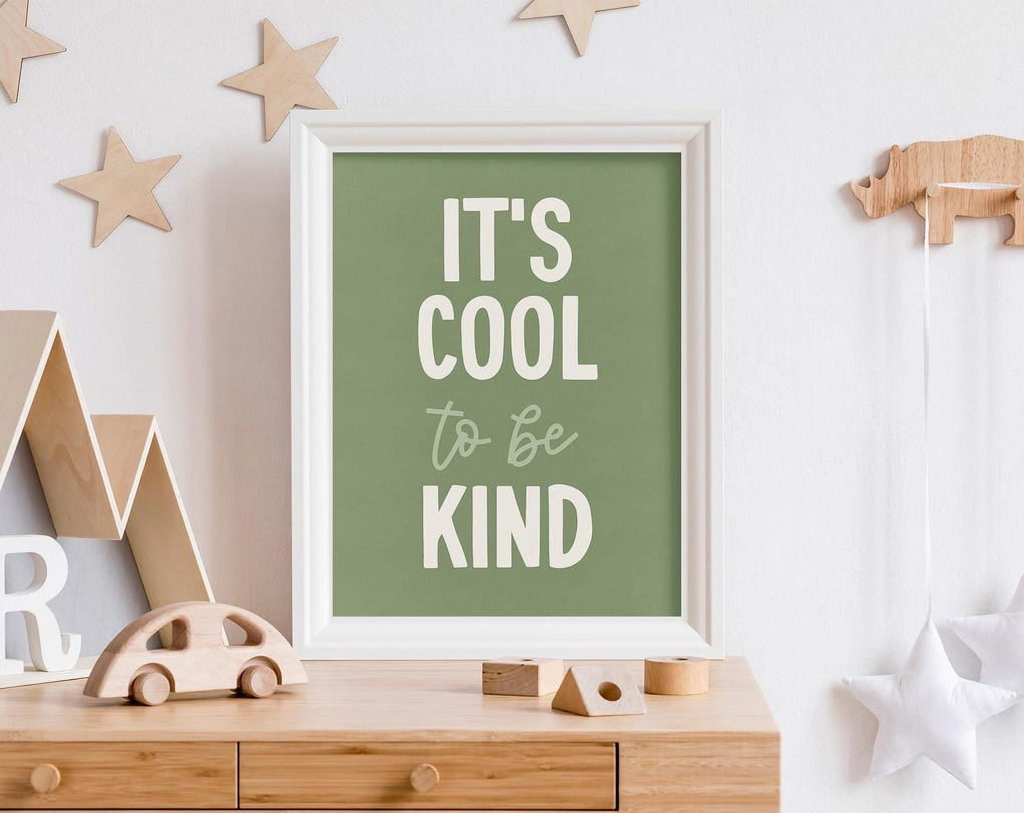 DOPAPRINT Kids Playroom Poster, Positive Affirmation, Cool To Be Kind ...