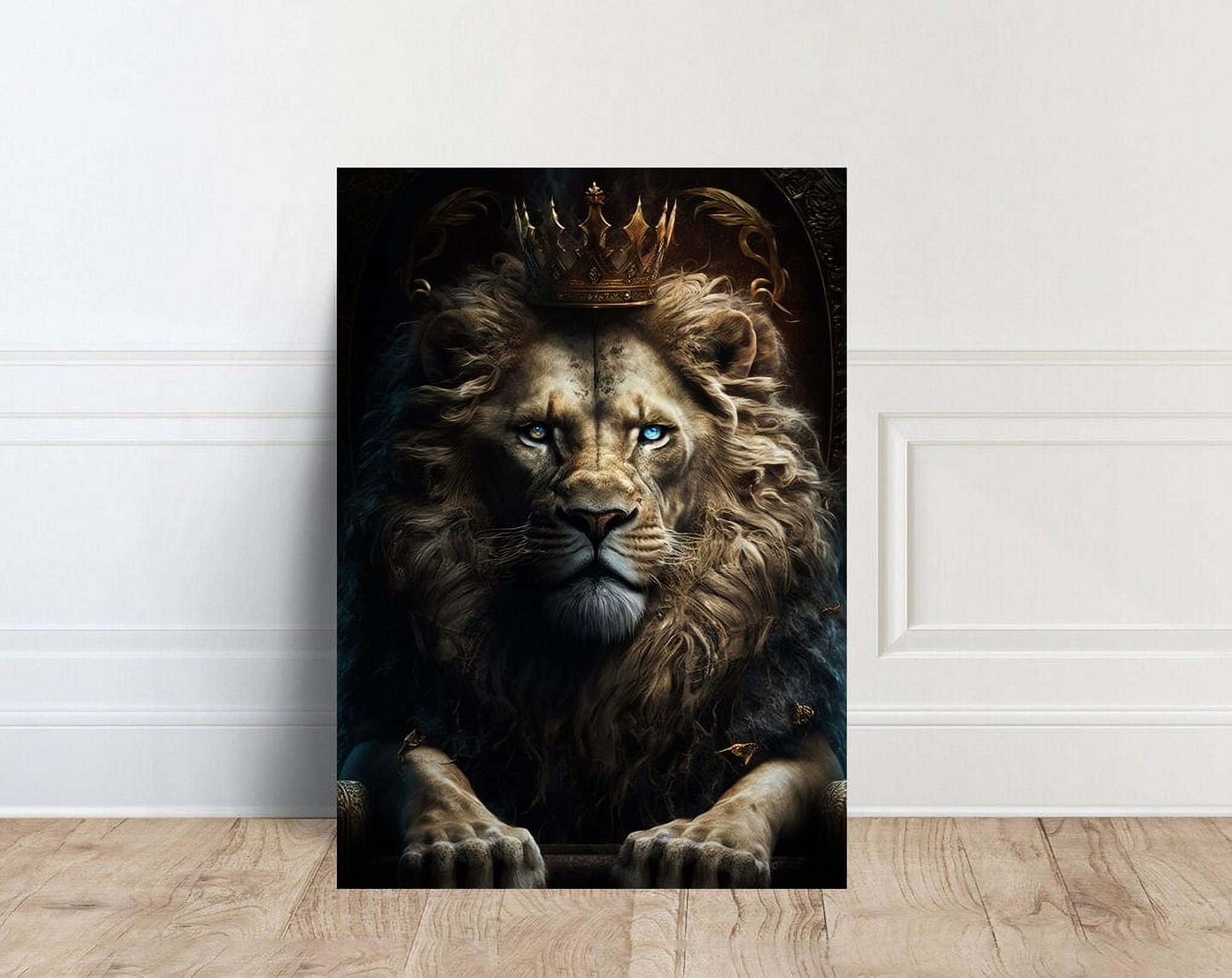 DOPAPRINT King Lion Leon Wall Art, Lion Art, Animal Wall Art NO FRAMED ...