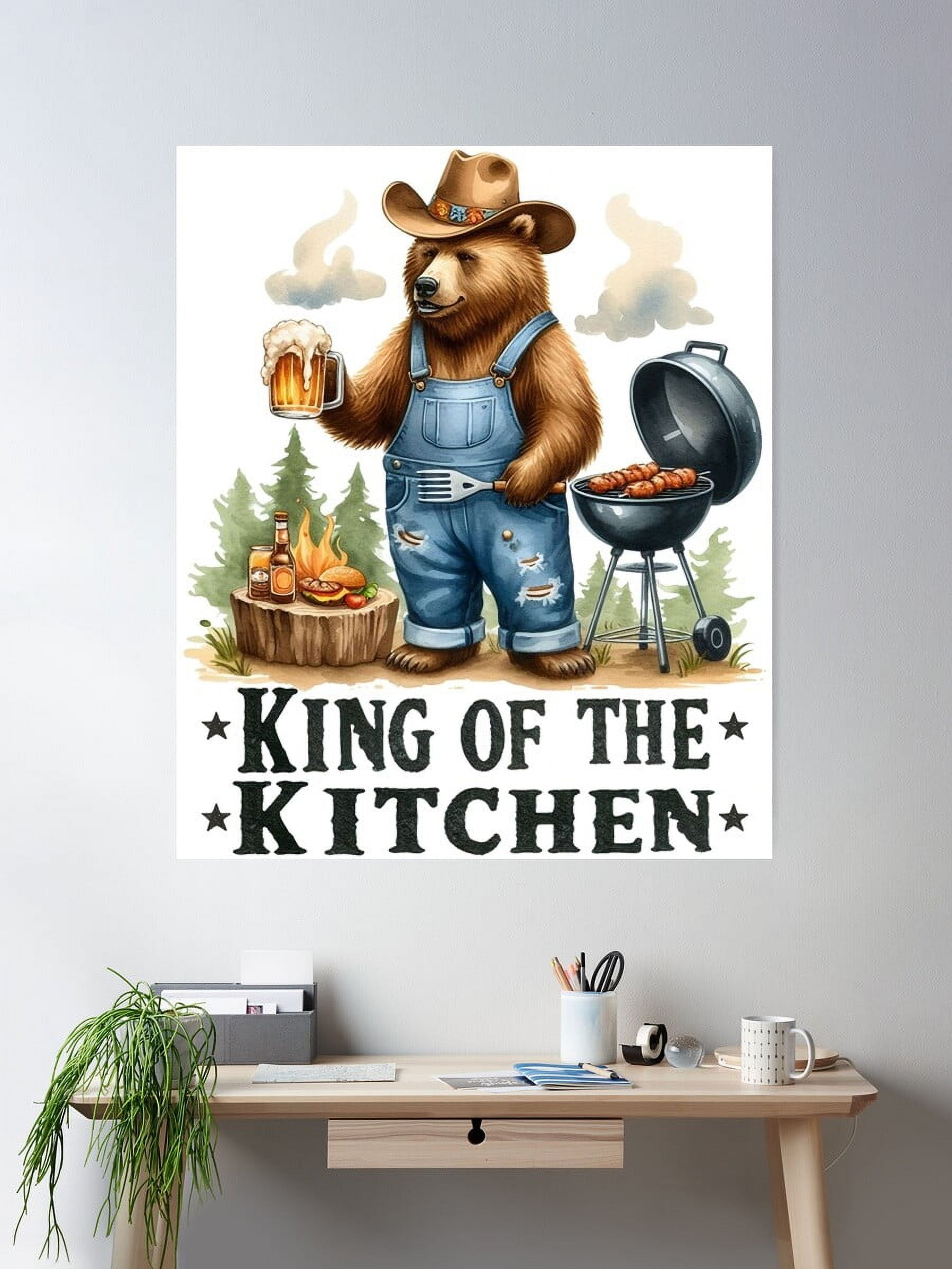 DOPAPRINT King Of The Kitchen Poster Wall Art, Modern Wall Decor NO ...