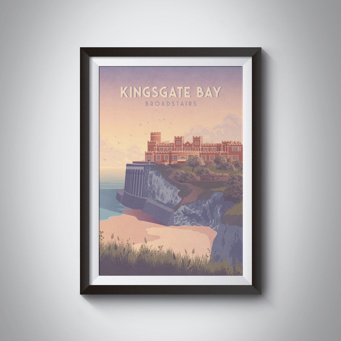 DOPAPRINT Kingsgate Bay Poster, Broadstairs Kent, Viking Bay, Kingsgate ...