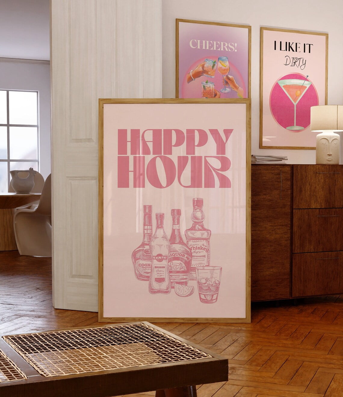 DOPAPRINT Kitchen Wall Art-Alcohol Print-Bar Cart Wall Art-Cocktail ...