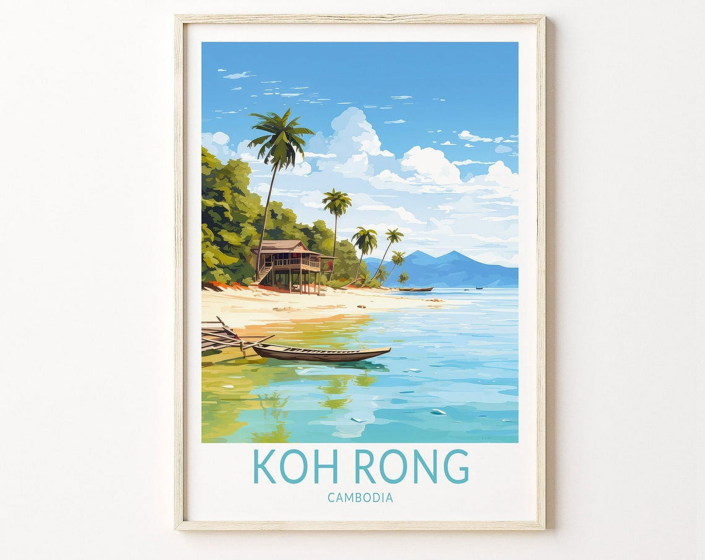 DOPAPRINT Koh Rong Cambodia Travel Print, Cambodia Travel Art Wall ...