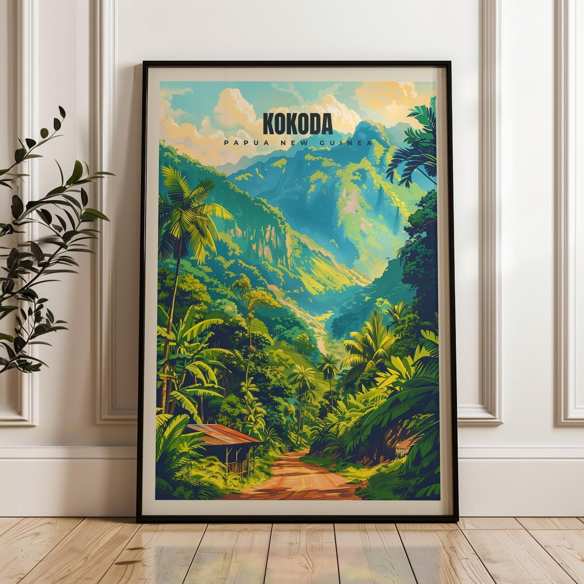 DOPAPRINT Kokoda Travel Poster - Papua New Guinea Wall Art Print ...