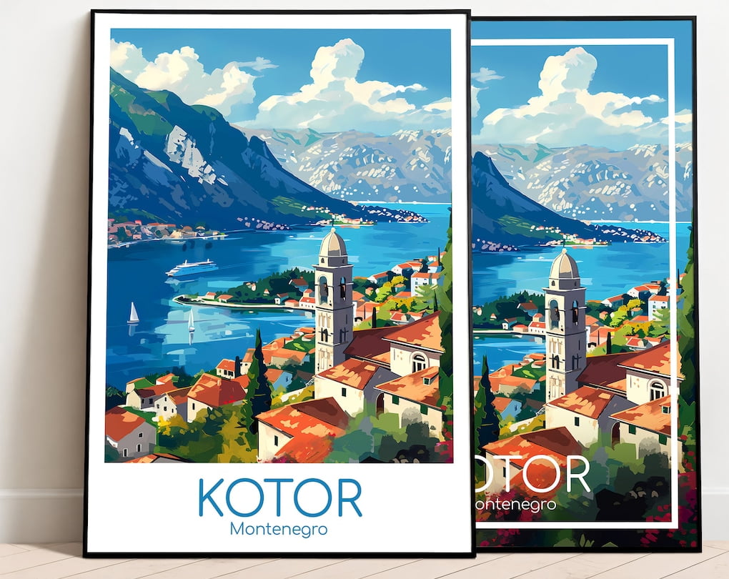 DOPAPRINT Kotor Travel Poster Kotor Poster Wall Art Montenegro Vintage ...