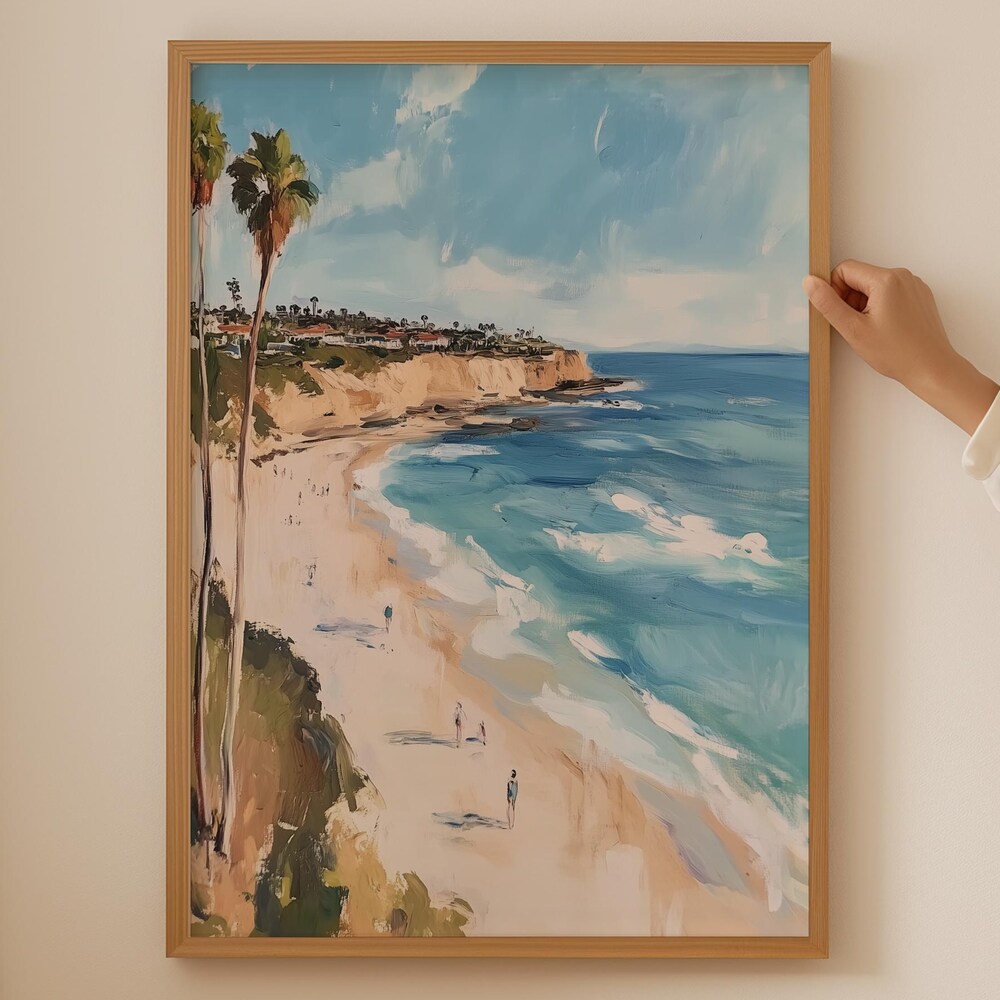 DOPAPRINT La Jolla Surf Poster- Trendy San Diego Print, Vintage Coastal ...