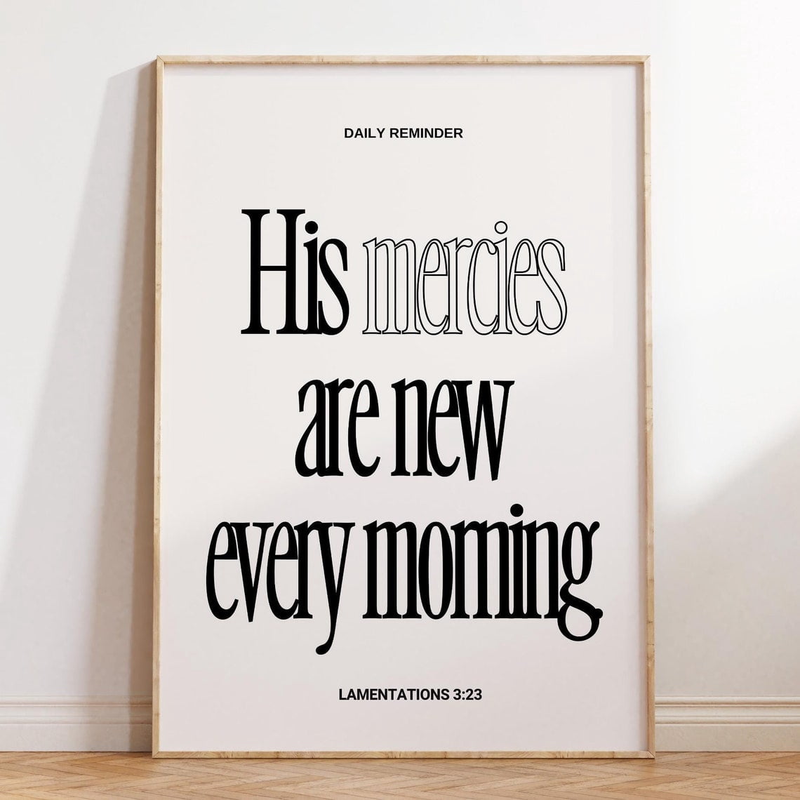 DOPAPRINT Lamentations 3 Quote, Christian Wall Art, Bible Verse Decor ...
