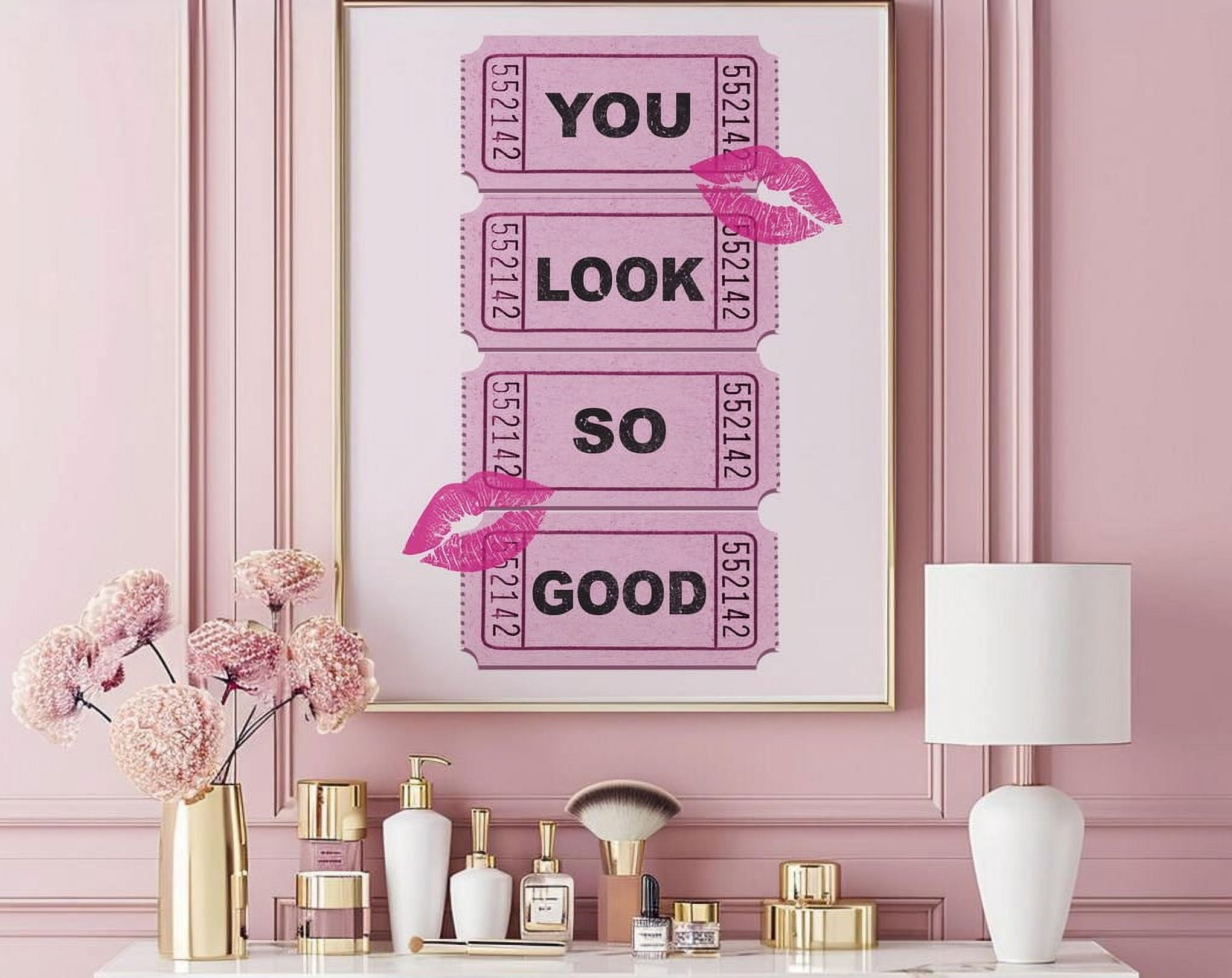 DOPAPRINT Large Wall Art Trendy, You Look So Good Ticket Printable ...