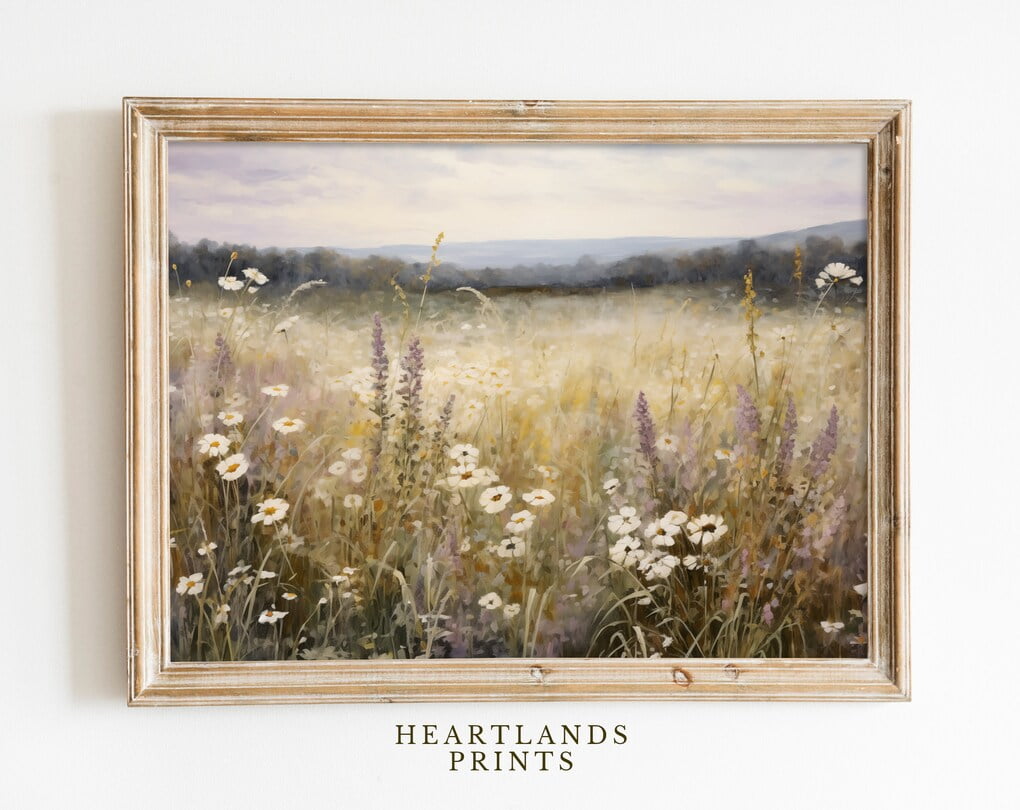 DOPAPRINT Lavender Painting Of Springfield Perennial Flowers Perfect ...