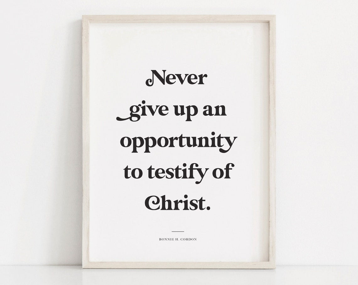 DOPAPRINT Lds Wall Art, Lds General Conference Quote, Latter Day Saint ...