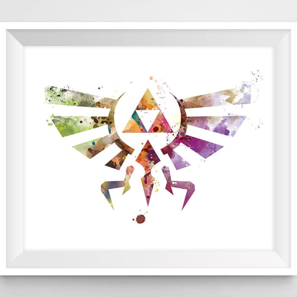 DOPAPRINT Legend Of Zelda, Art Print, Hylian Crest, Triforce, Zelda ...