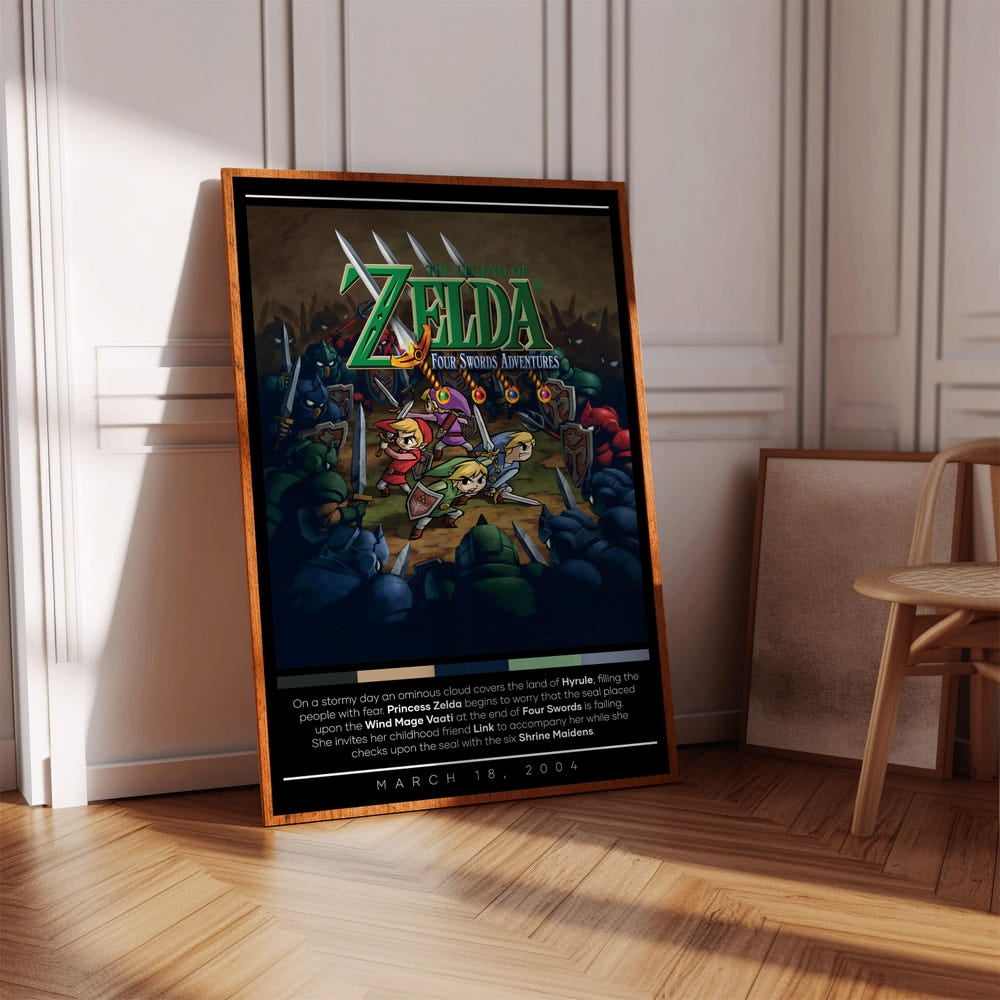 DOPAPRINT The Legend Of Zelda Four Swords Adventures Poster Print ...