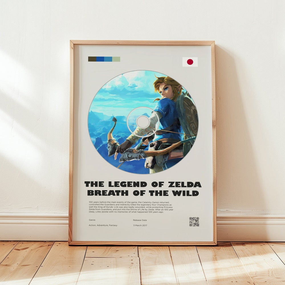 DOPAPRINT The Legend Of Zelda Poster, Breath Of The Wild Wall Art, Minimalist Wall Decor ...