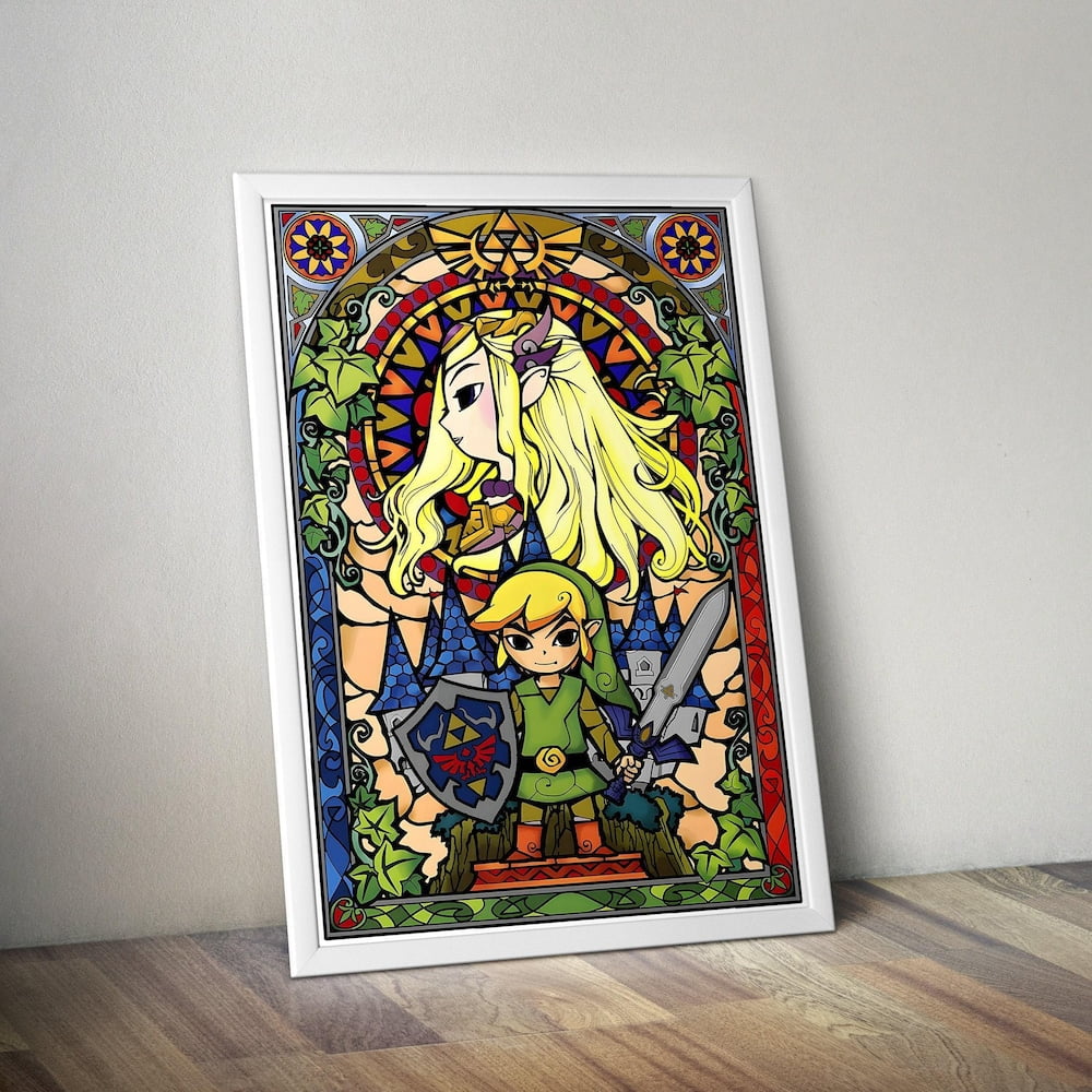 DOPAPRINT The Legend Of Zelda Poster, Legend Of Zelda Stained Glass ...