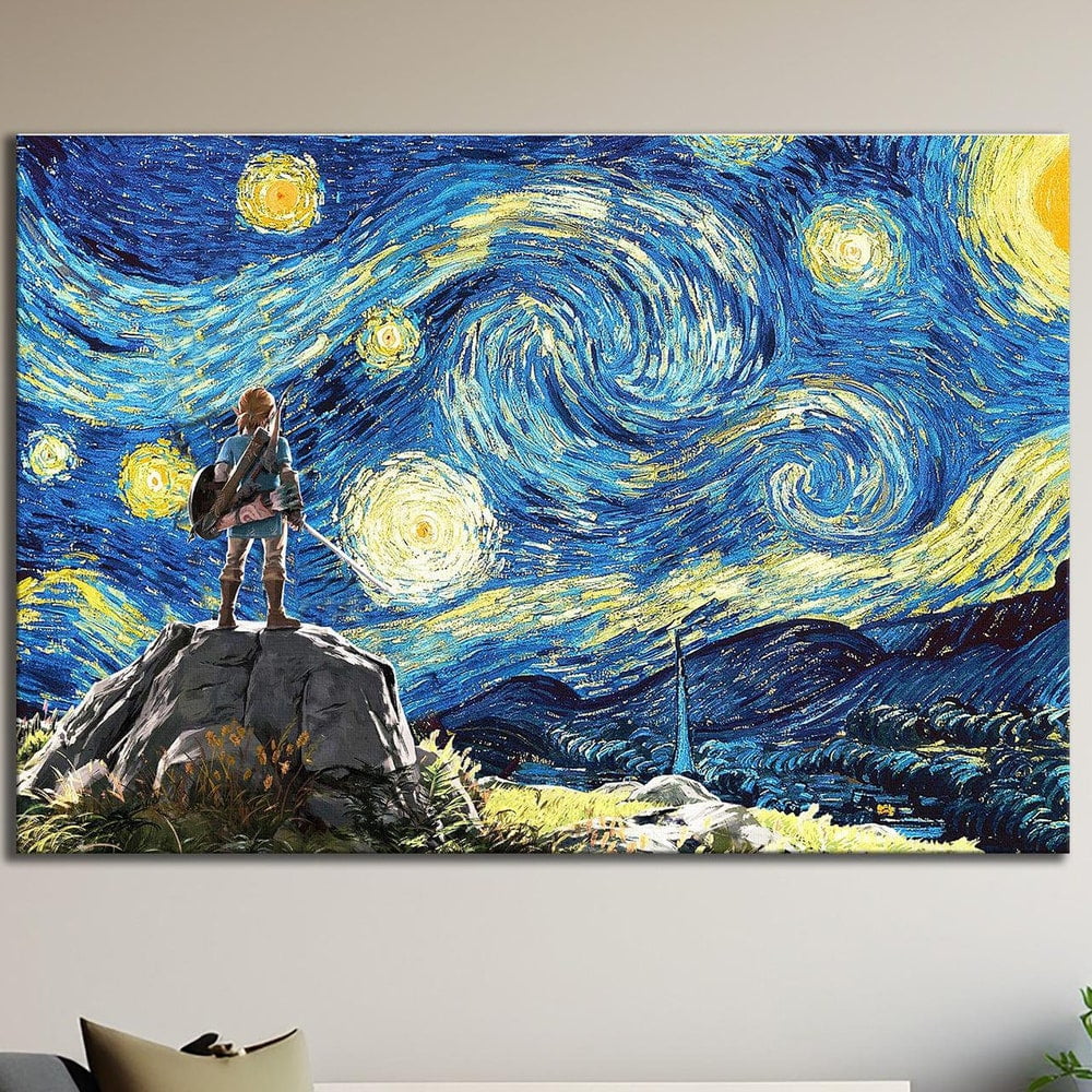 DOPAPRINT The Legend Of Zelda Starry Night Poster, Legend Of Zelda Link ...