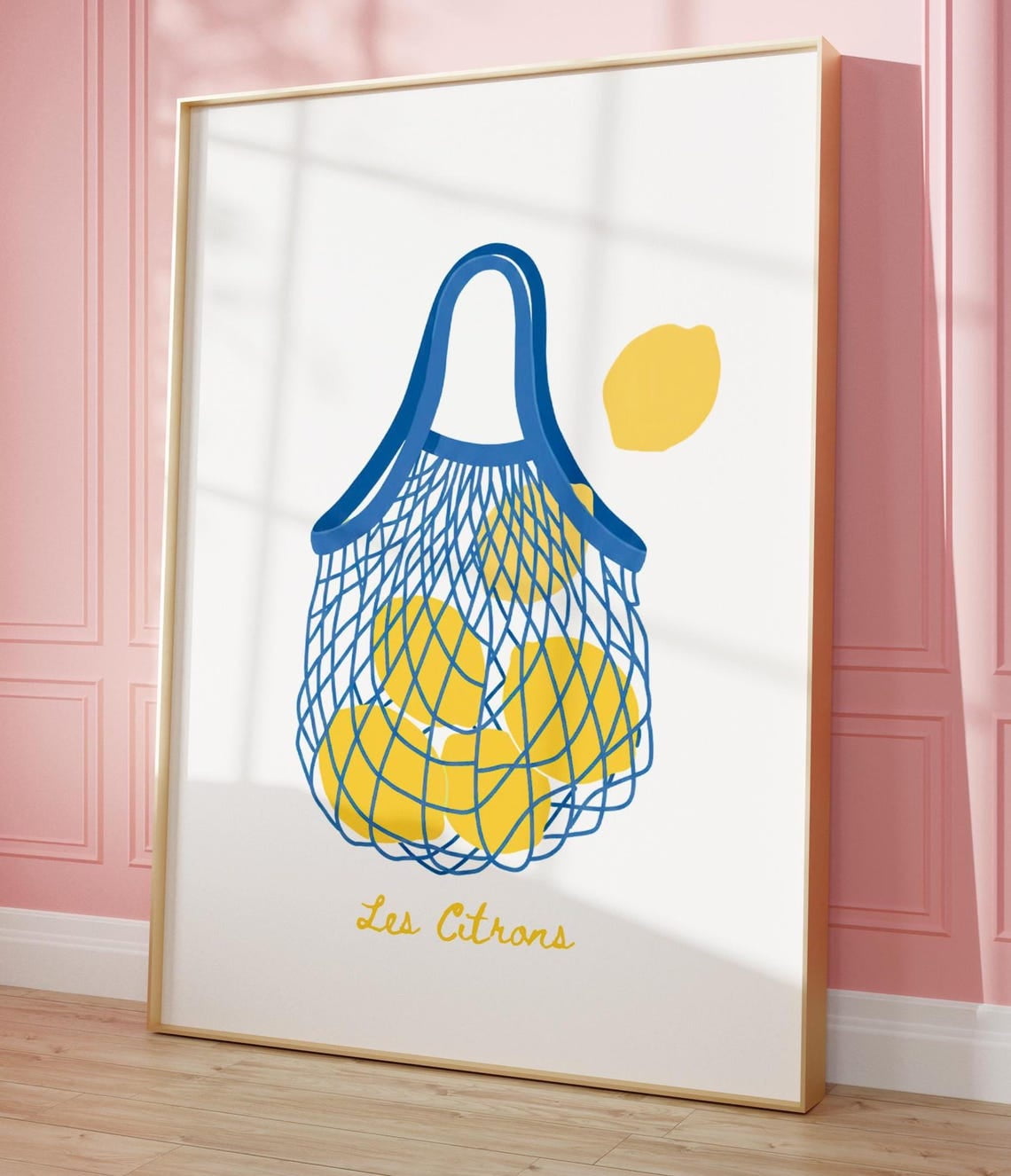 DOPAPRINT Lemon Art Print, Blue Yellow Citrus Still Life Les Citrons ...