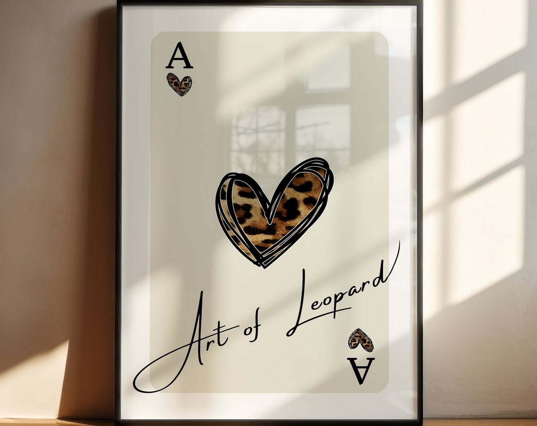 DOPAPRINT Leo.pard Wall Art, Ace Card Leo.pard Poster Preppy Coquette ...