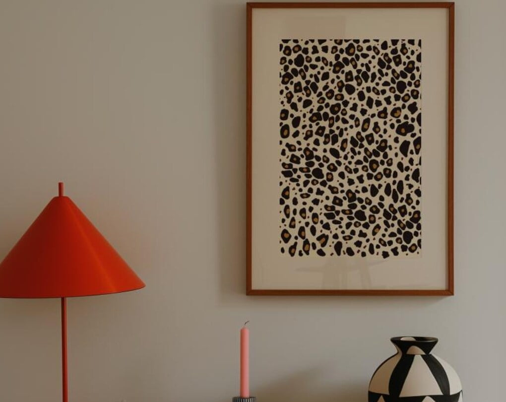 DOPAPRINT Leo.pard Wall Art Hand-Drawn Unique Art Bold Statement Print ...