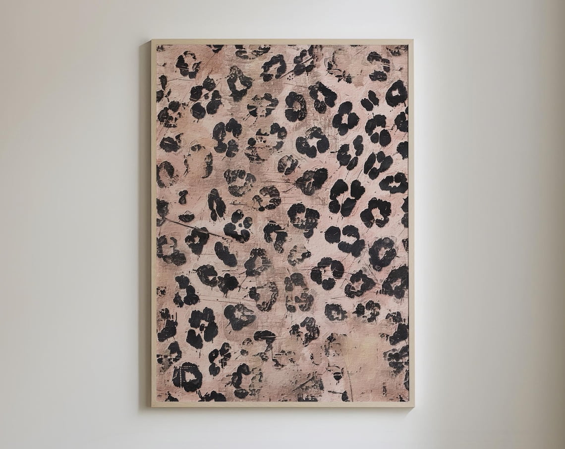 DOPAPRINT Leo.pard Wall Art, Leo.pard Pattern Print, Cheetah Print ...