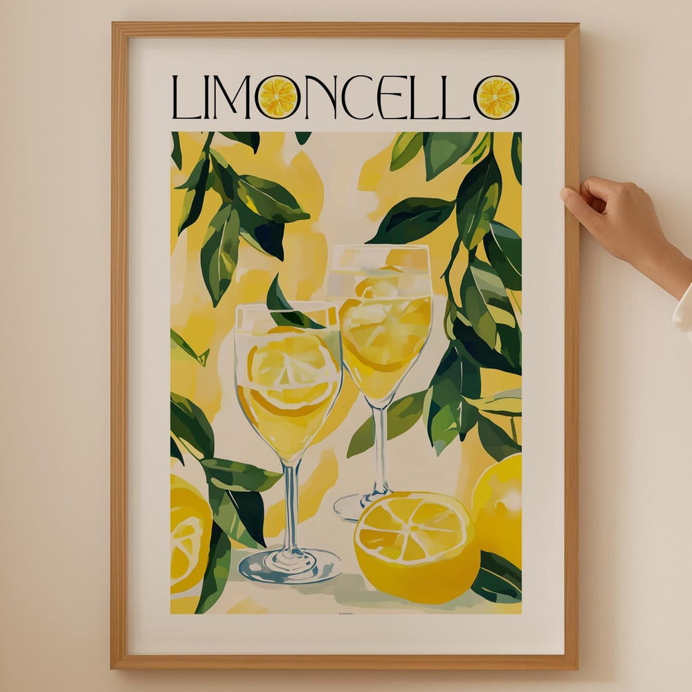 DOPAPRINT Limoncello Cocktail Poster- Trendy lemon Alcohol Print ...
