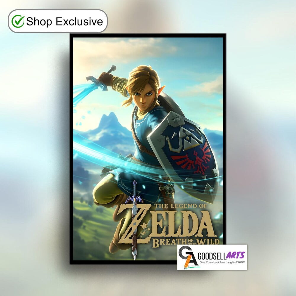 DOPAPRINT Link Breath Of The Wild Poster, Legend Of Zelda Art Print ...