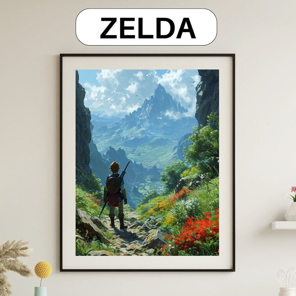 DOPAPRINT Link Print, Zelda, Print, Wall Decor, High Resolution ...