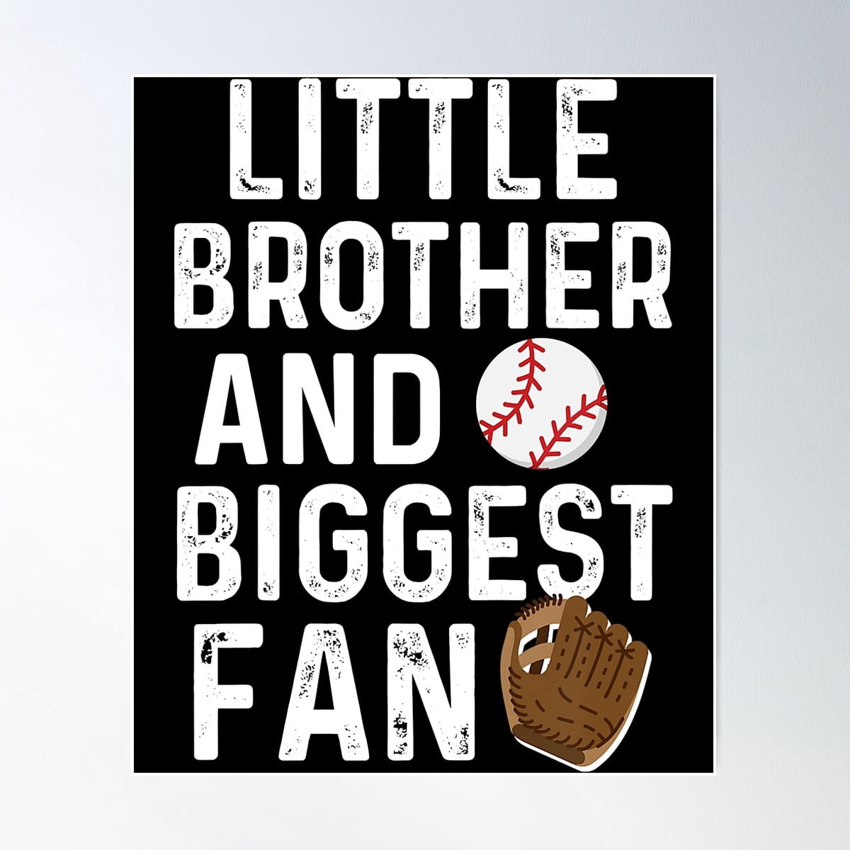 DOPAPRINT Little Brother And Biggest Fan Baseball Funny Boys Girls Kids ...