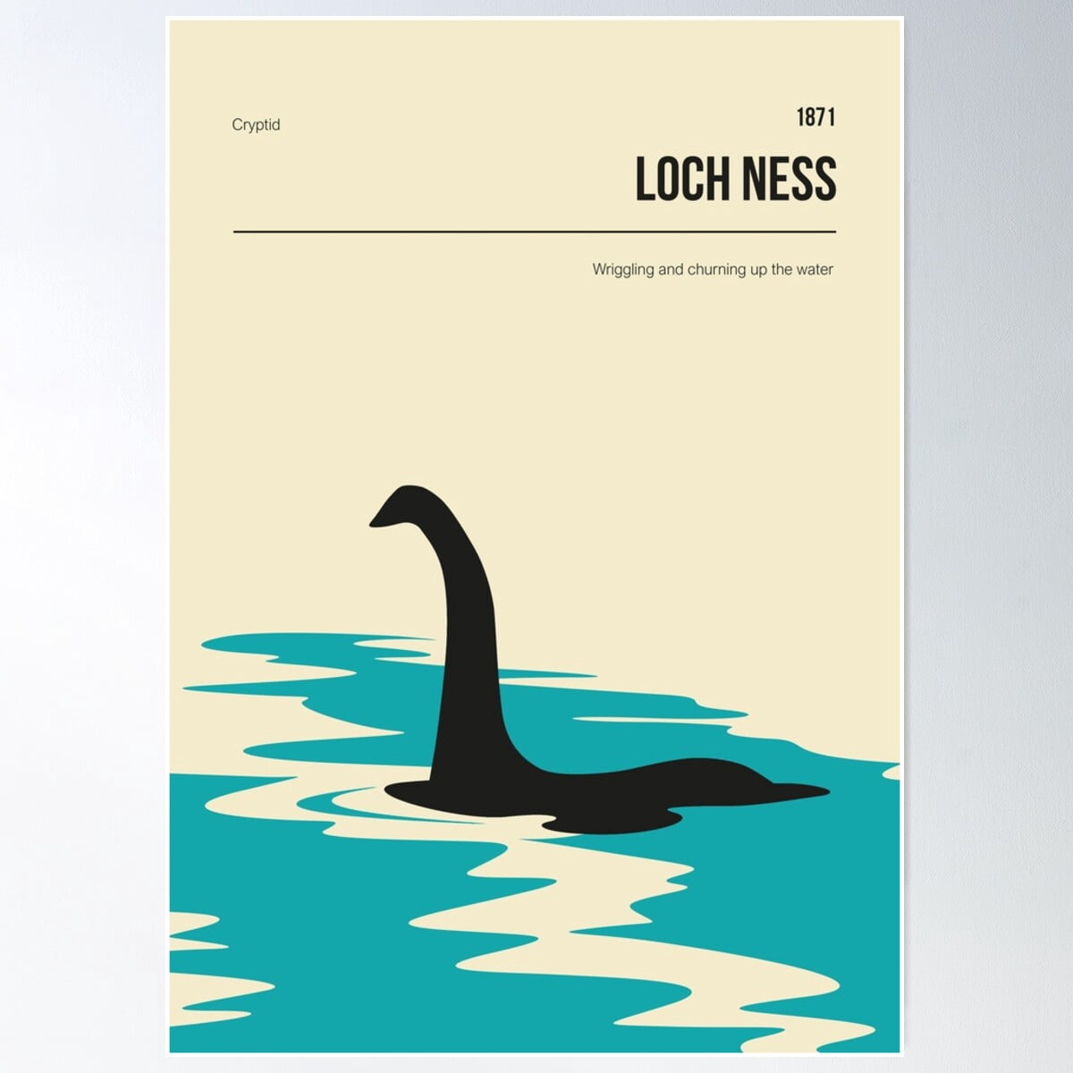 DOPAPRINT Loch Ness Scotland Cryptid Book Cover Poster Wall Art, Modern ...