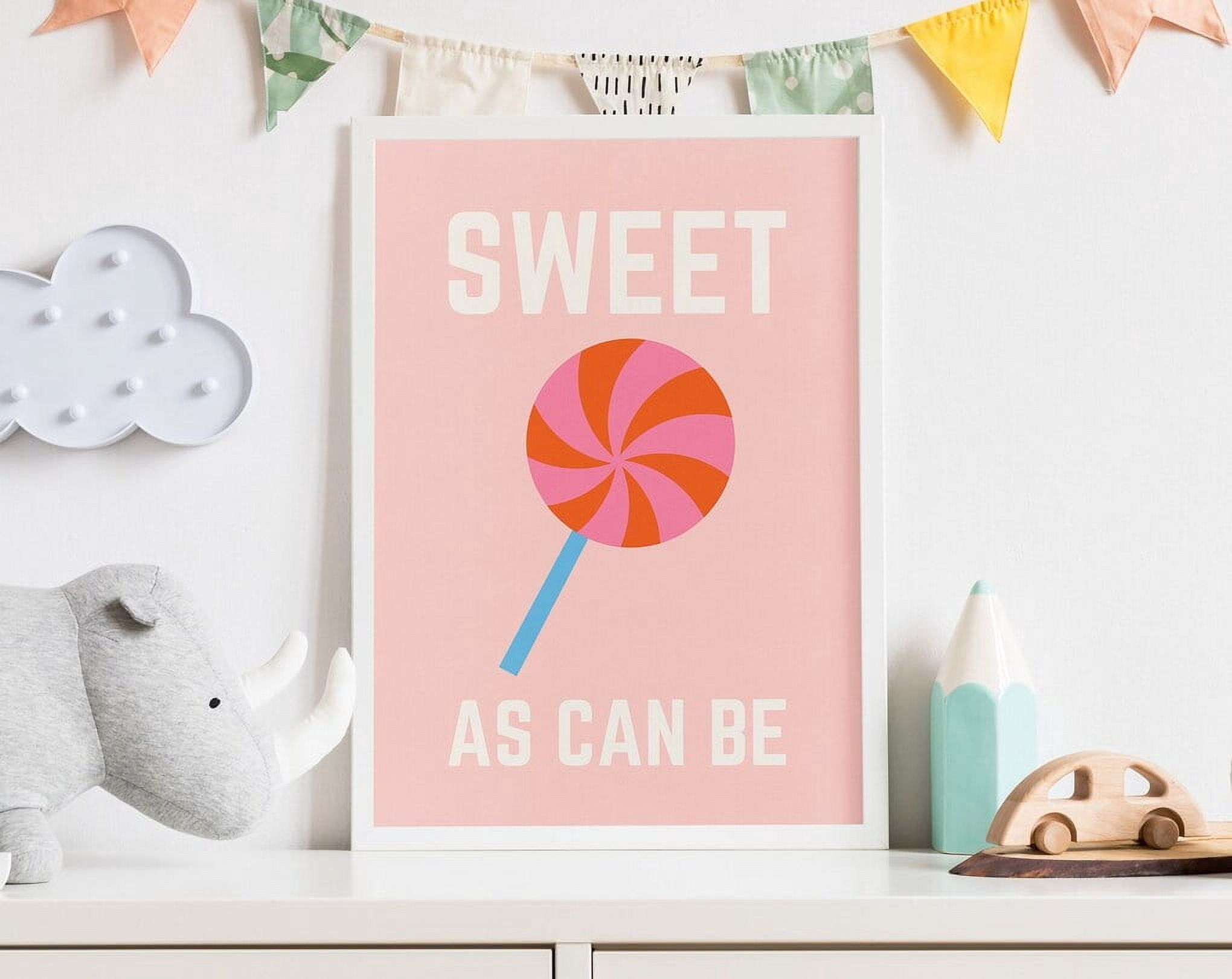 DOPAPRINT Lollipop Kids Print, Retro Toddler Wall Art, Colorful Modern ...