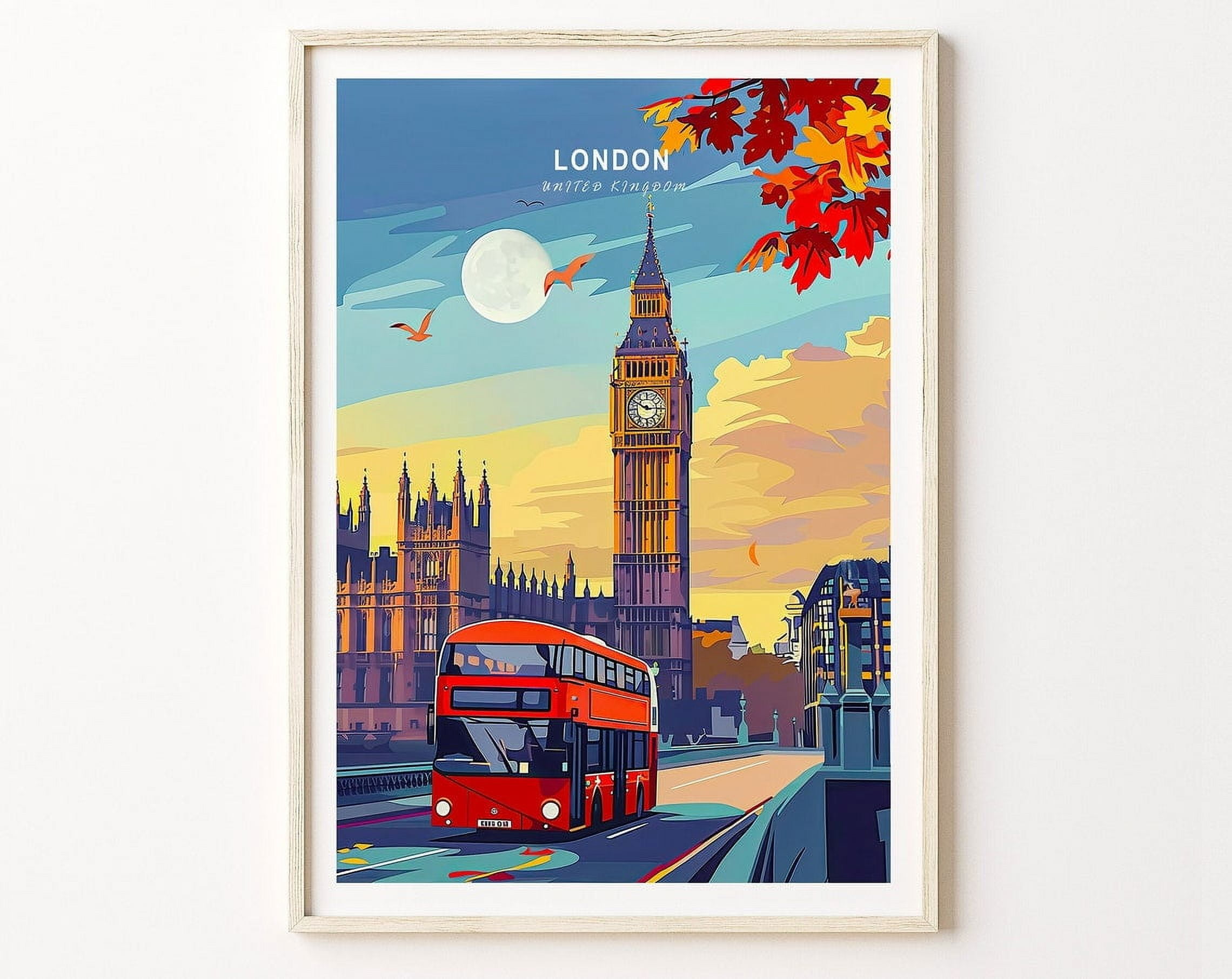 DOPAPRINT London England City Poster, London Travel Poster, Big Ben ...