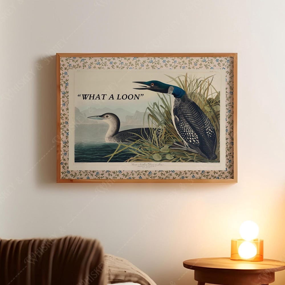 DOPAPRINT, What A Loon Art Print, Wilderness Art Print, Outdoors Poster ...