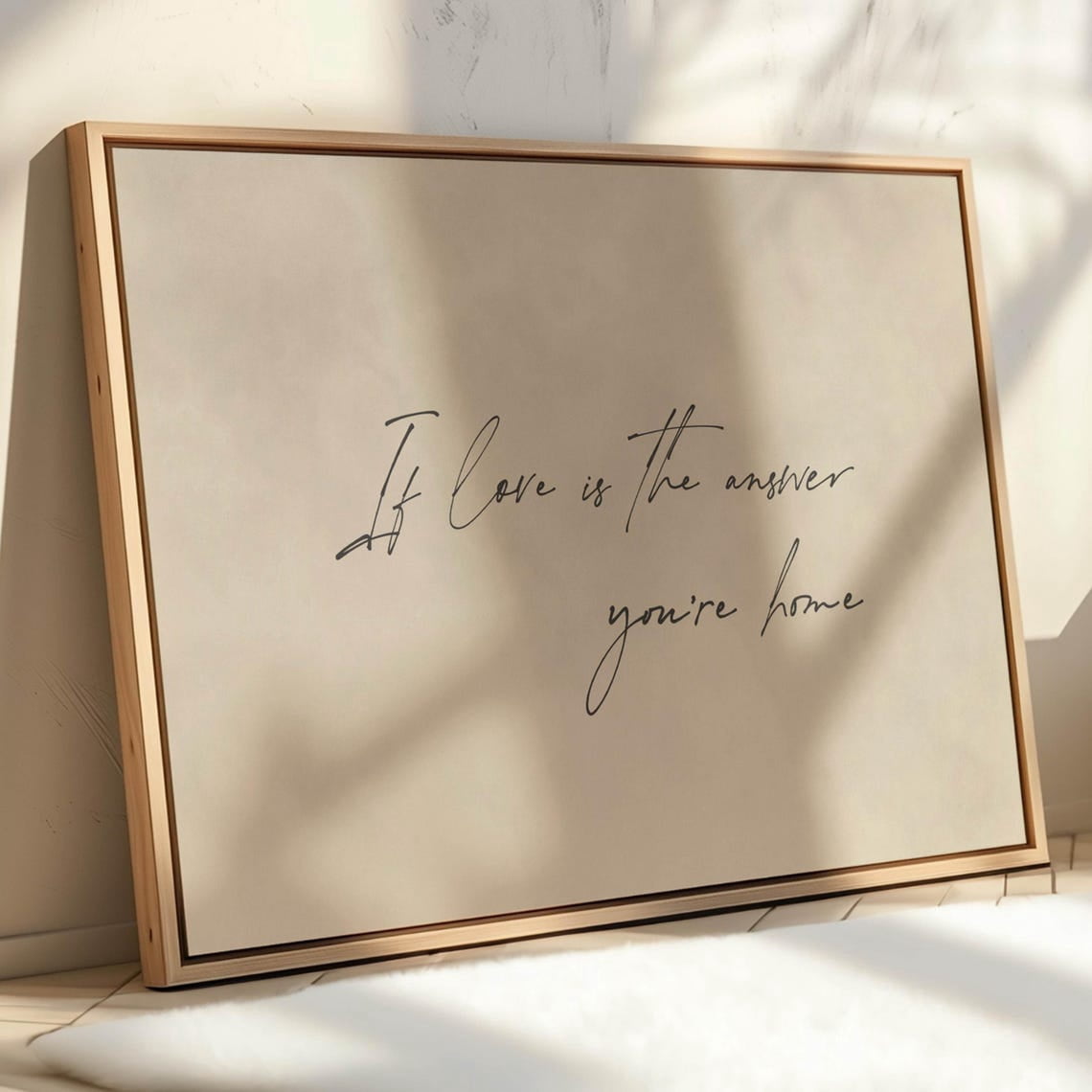DOPAPRINT If Love Is The Answer You'Re Home Wall Art, Sentimental Decor ...