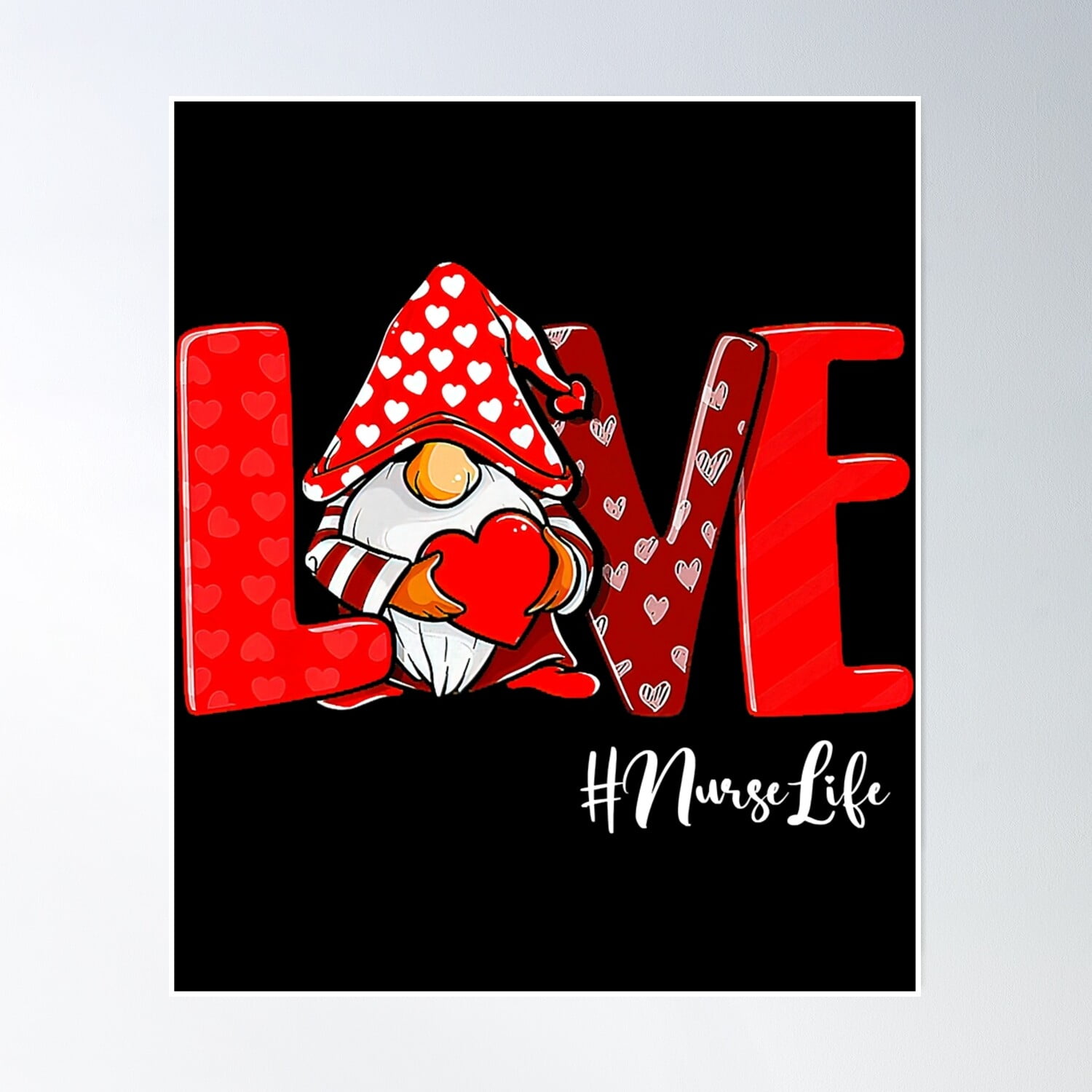 DOPAPRINT Love Stethoscope Nurse Life Valentine Day, Gnomes Nurses ...