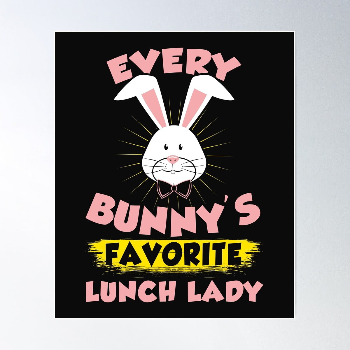 DOPAPRINT Lunch Lady Posters I Egg Hunting Rabbit Bunny Poster Wall Art ...