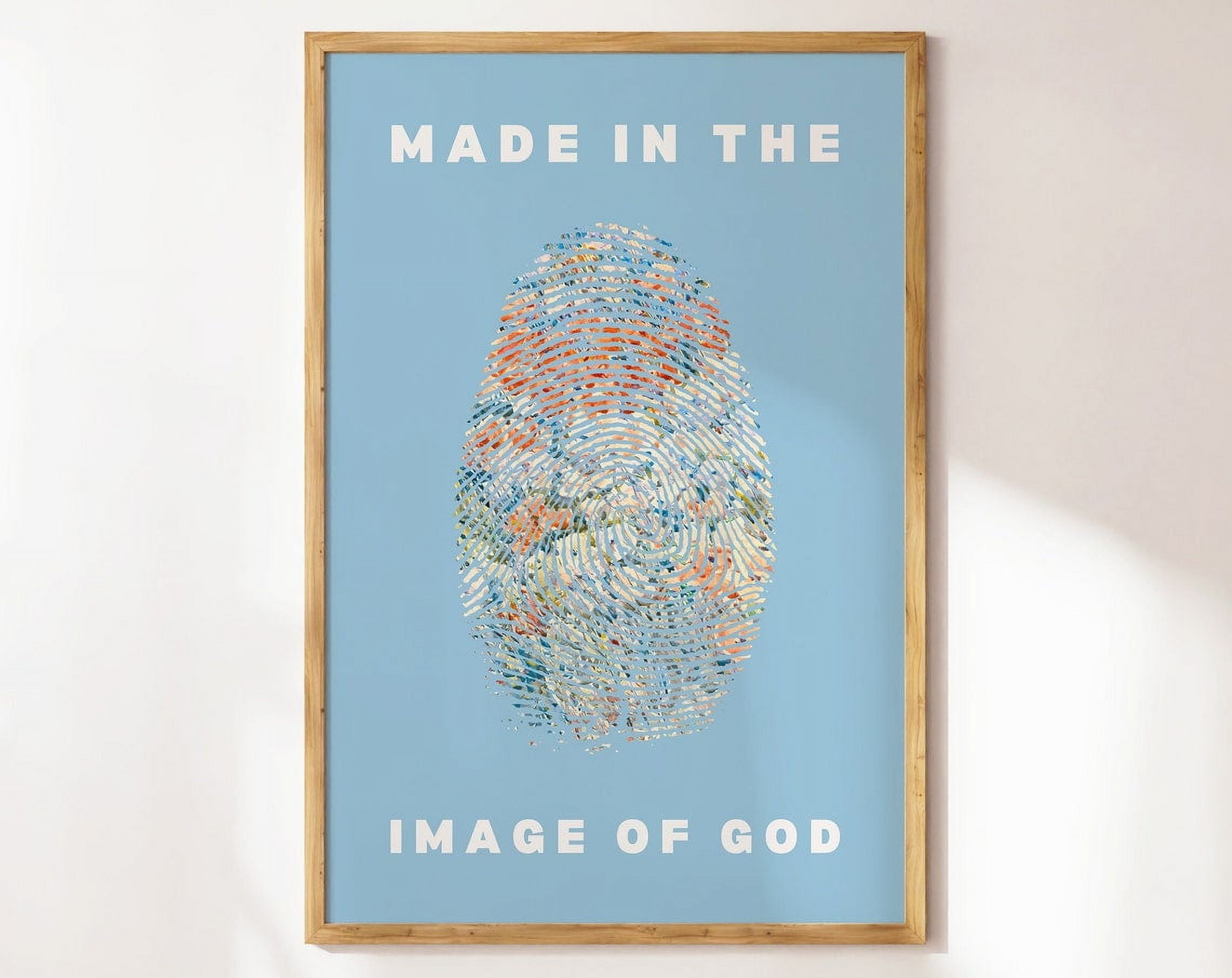 DOPAPRINT Made In The Image Of God, Genesis 1:27, Bible Verse Wall Art ...