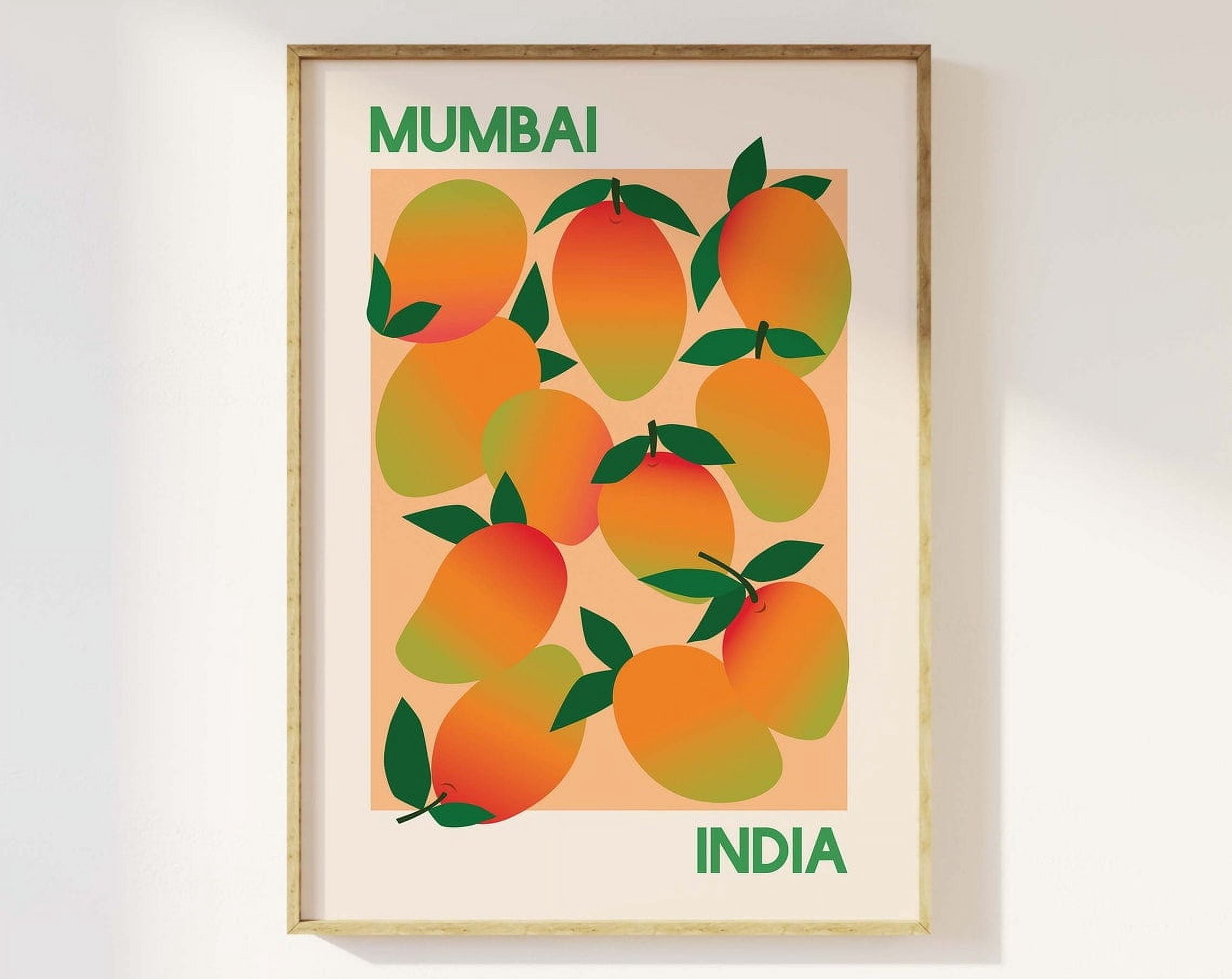 DOPAPRINT Mango Mumbai India Print, Art, Mangoes Fruit Market Art Print ...