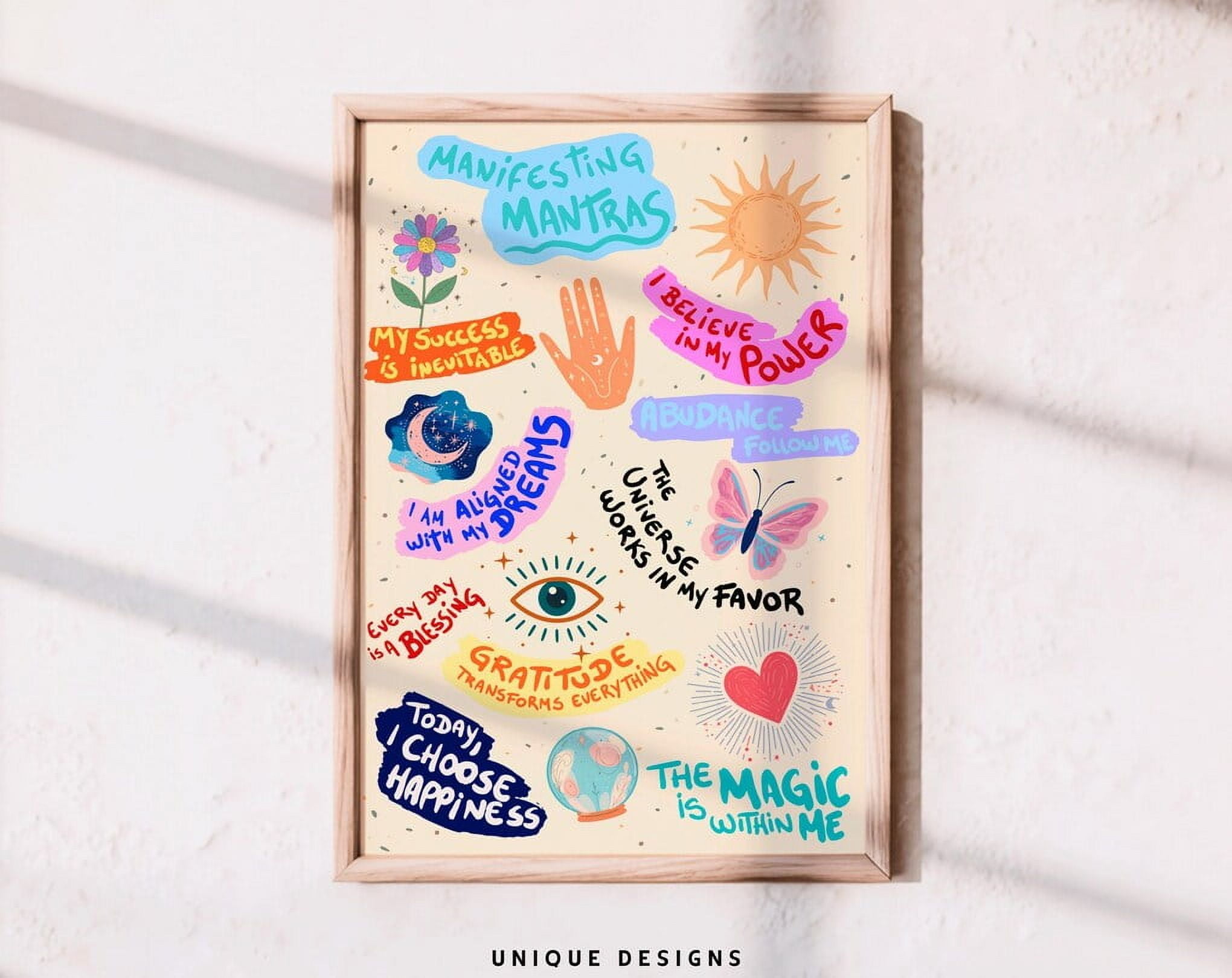 DOPAPRINT Manifesting Mantras Printable Poster Inspiring Affirmation ...