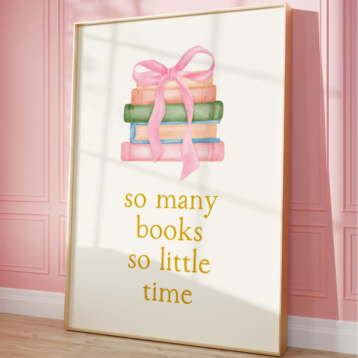 DOPAPRINT So Many Books So Little Time Print, Bookish, Reading Poster ...