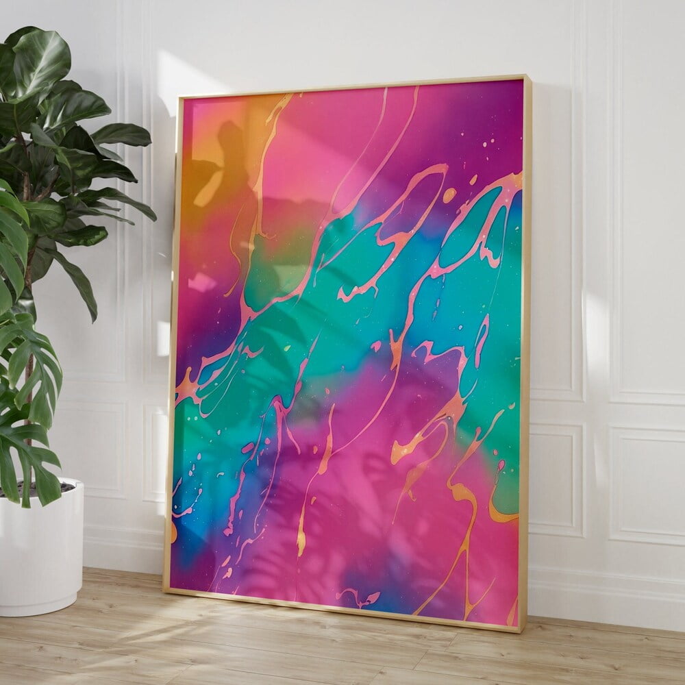 DOPAPRINT Marble Pink Abstract Painting Preppy Room Decor Maximalist ...