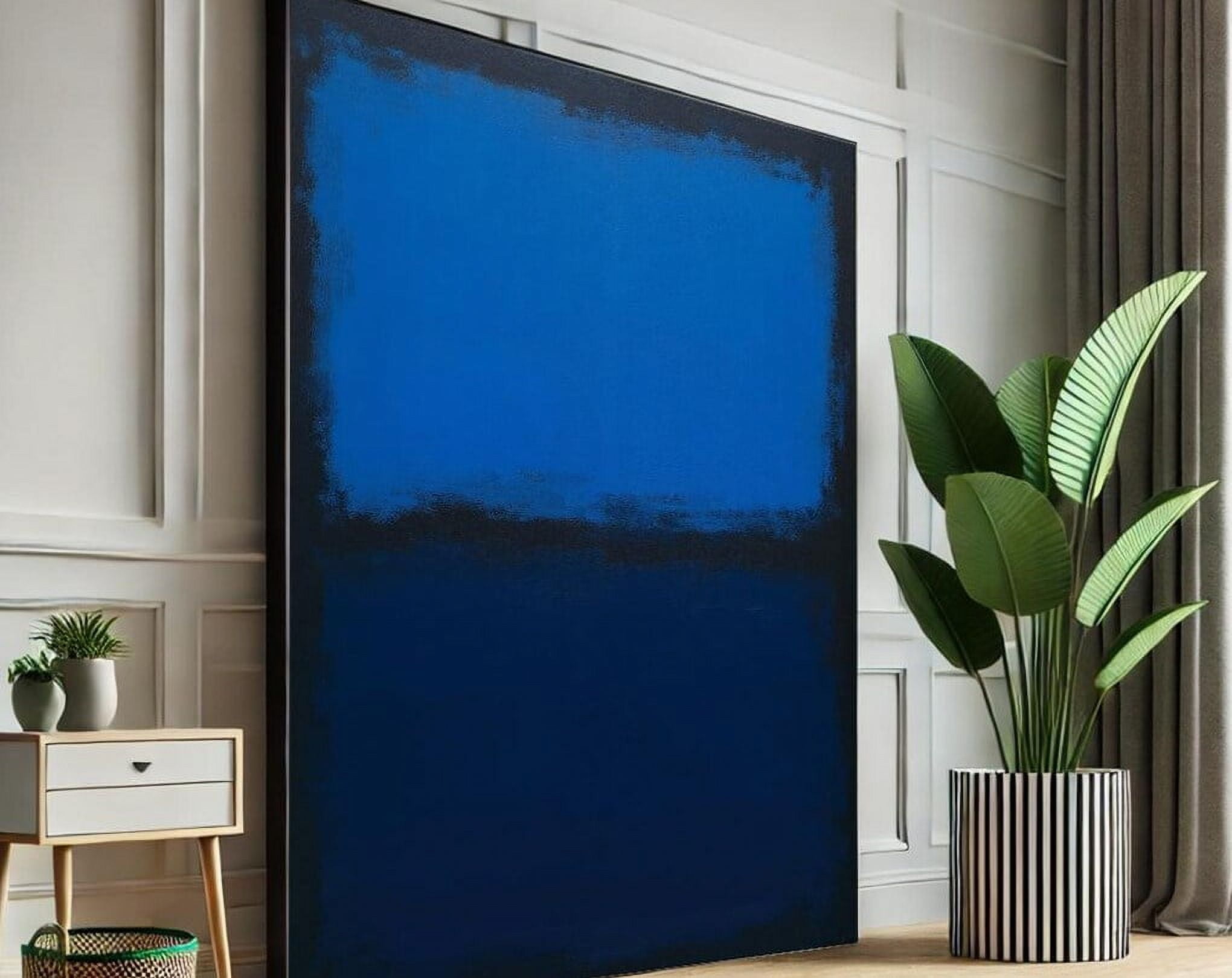 DOPAPRINT Mark Rothko Blue Black Wall Art - Abstract Minimalist ...