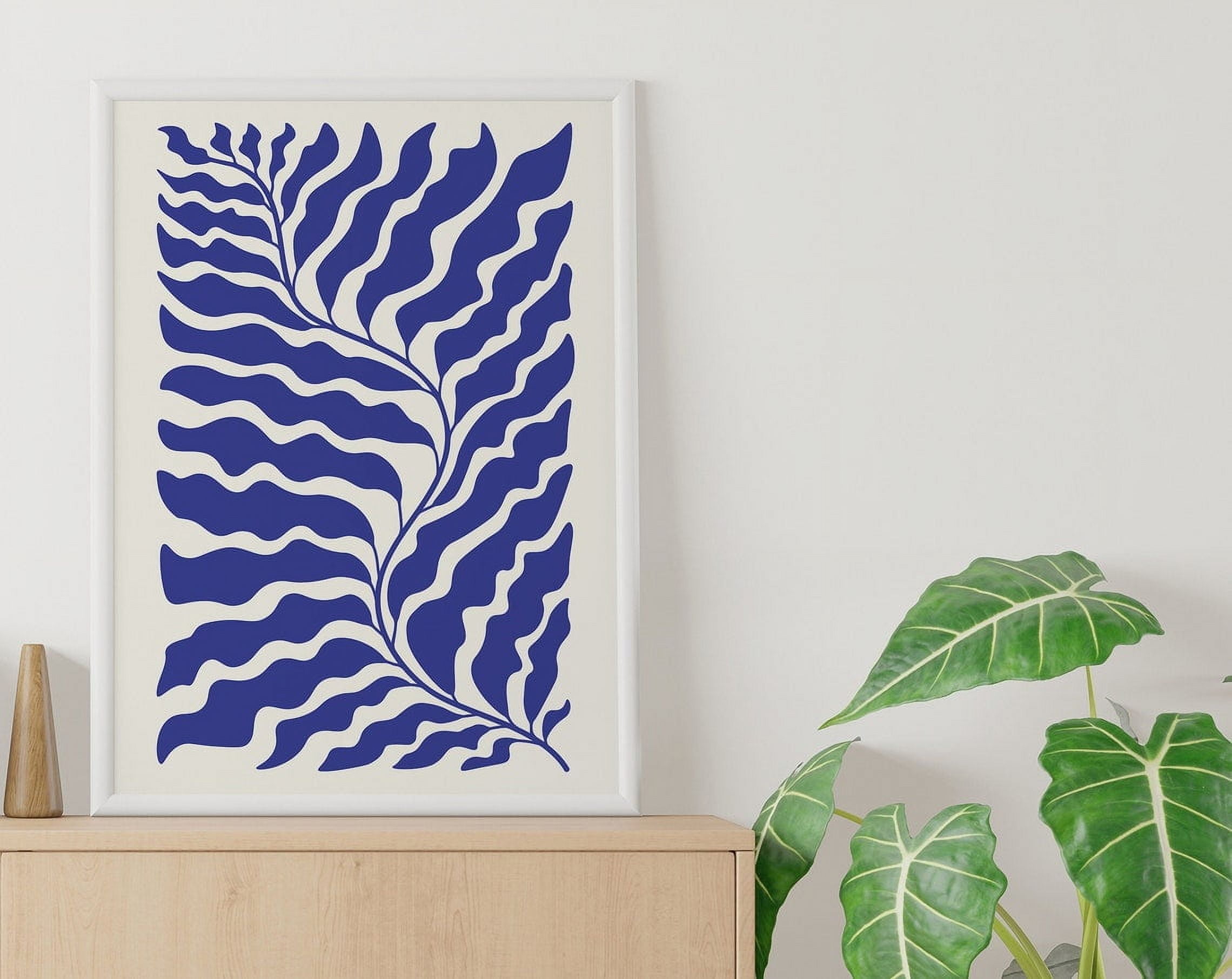 DOPAPRINT Matisse Botanical Exhibition Print, Art, Blue Paper Cut-Outs ...