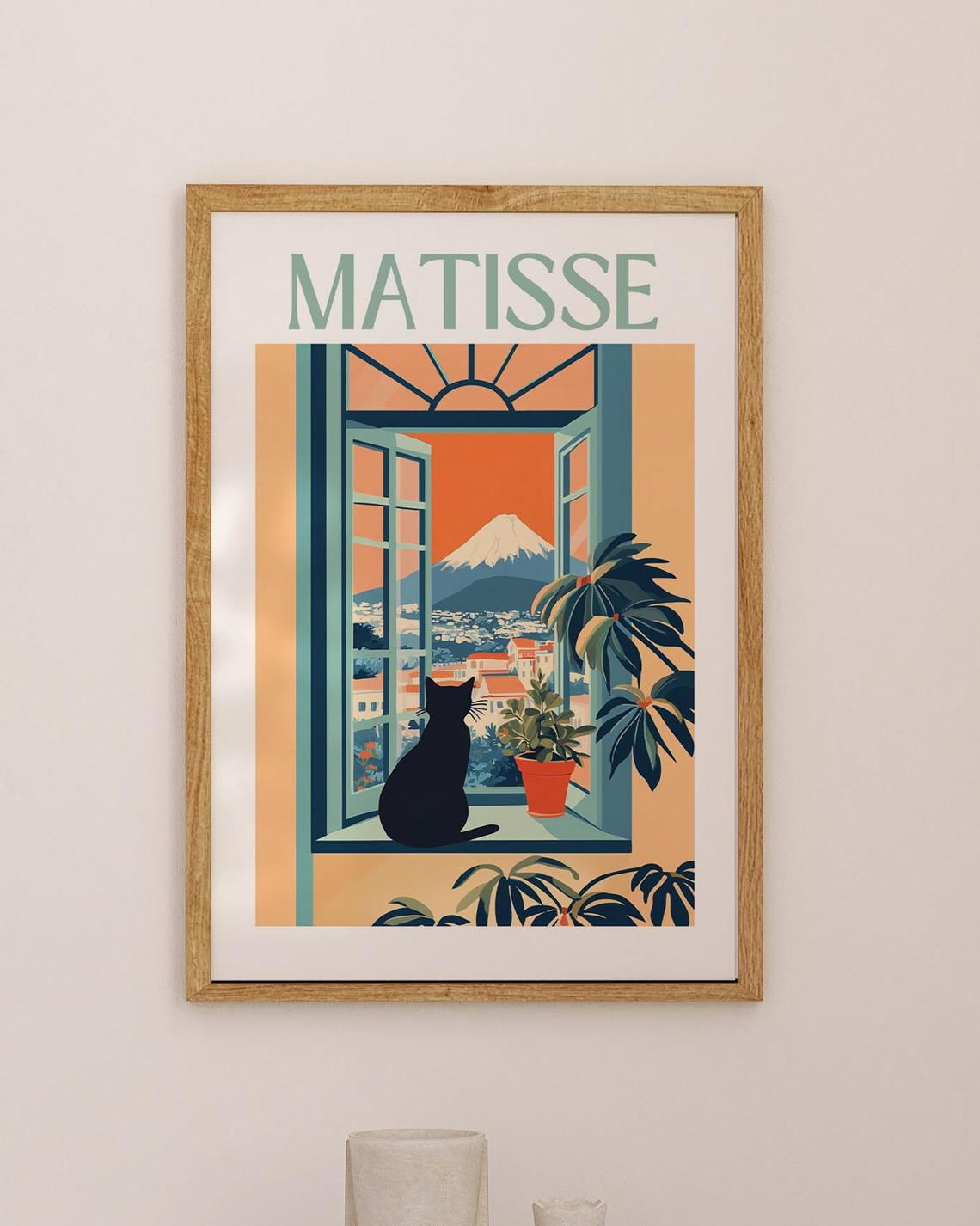 DOPAPRINT Matisse Cat Open Window Art Print, Henri Matisse Inspired ...